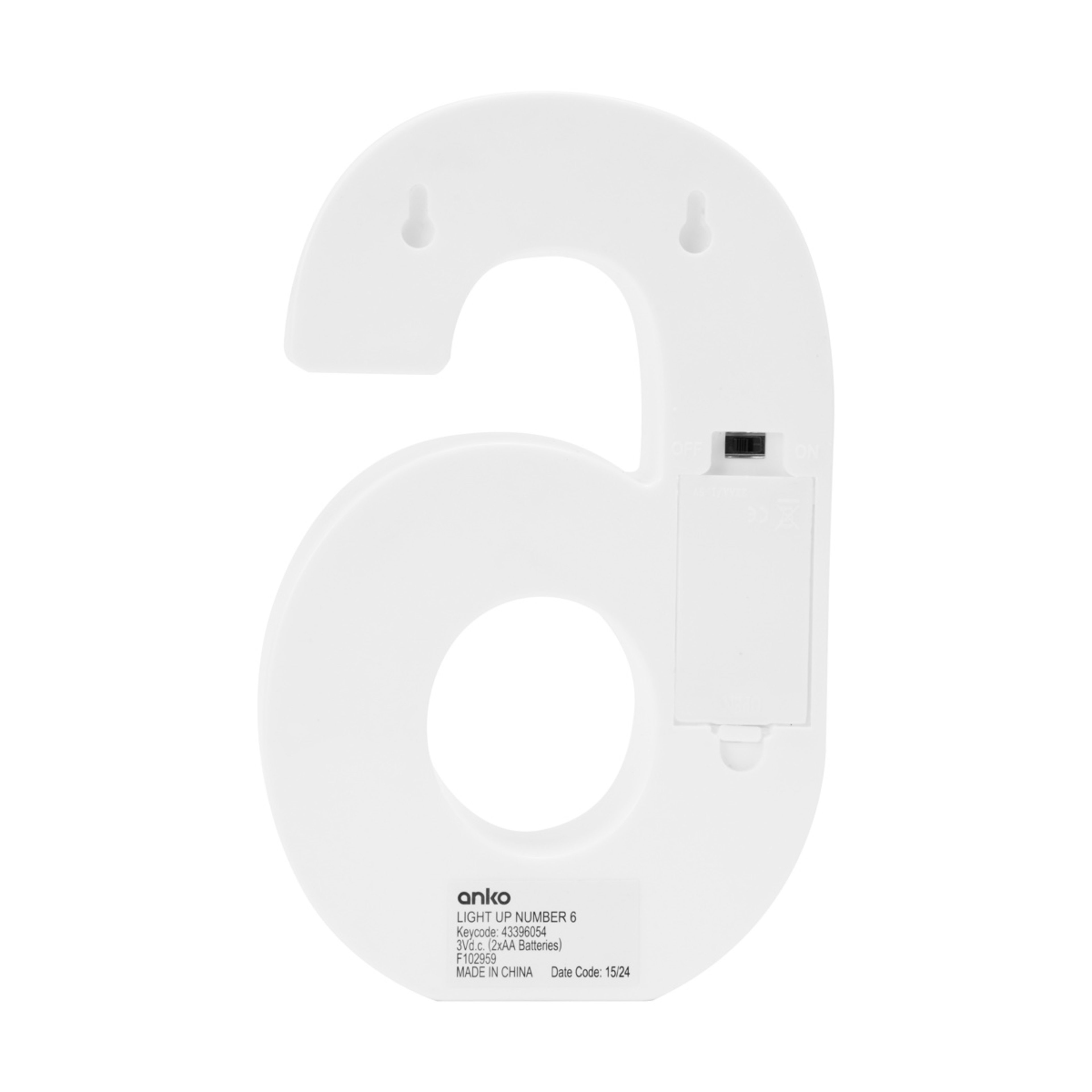Light Up Number 6 - Kmart