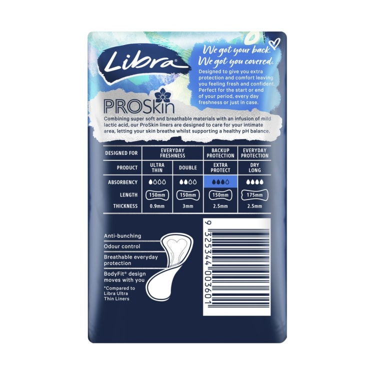 30 Pack Libra ProSkin Extra Protect Liners - Kmart