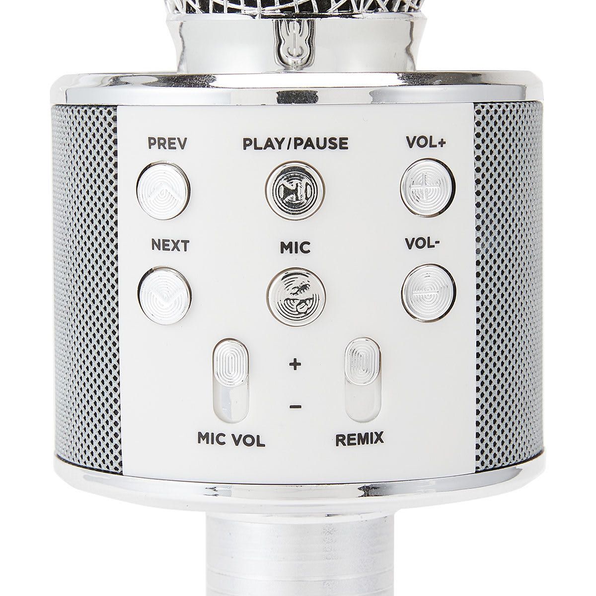 Bluetooth Karaoke Microphone with Speaker - Silver - Kmart NZ