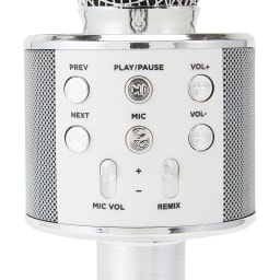 Bluetooth Karaoke Microphone with Speaker - Silver - Kmart NZ