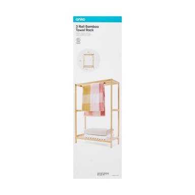 3 Rail Bamboo Towel Rack - Kmart