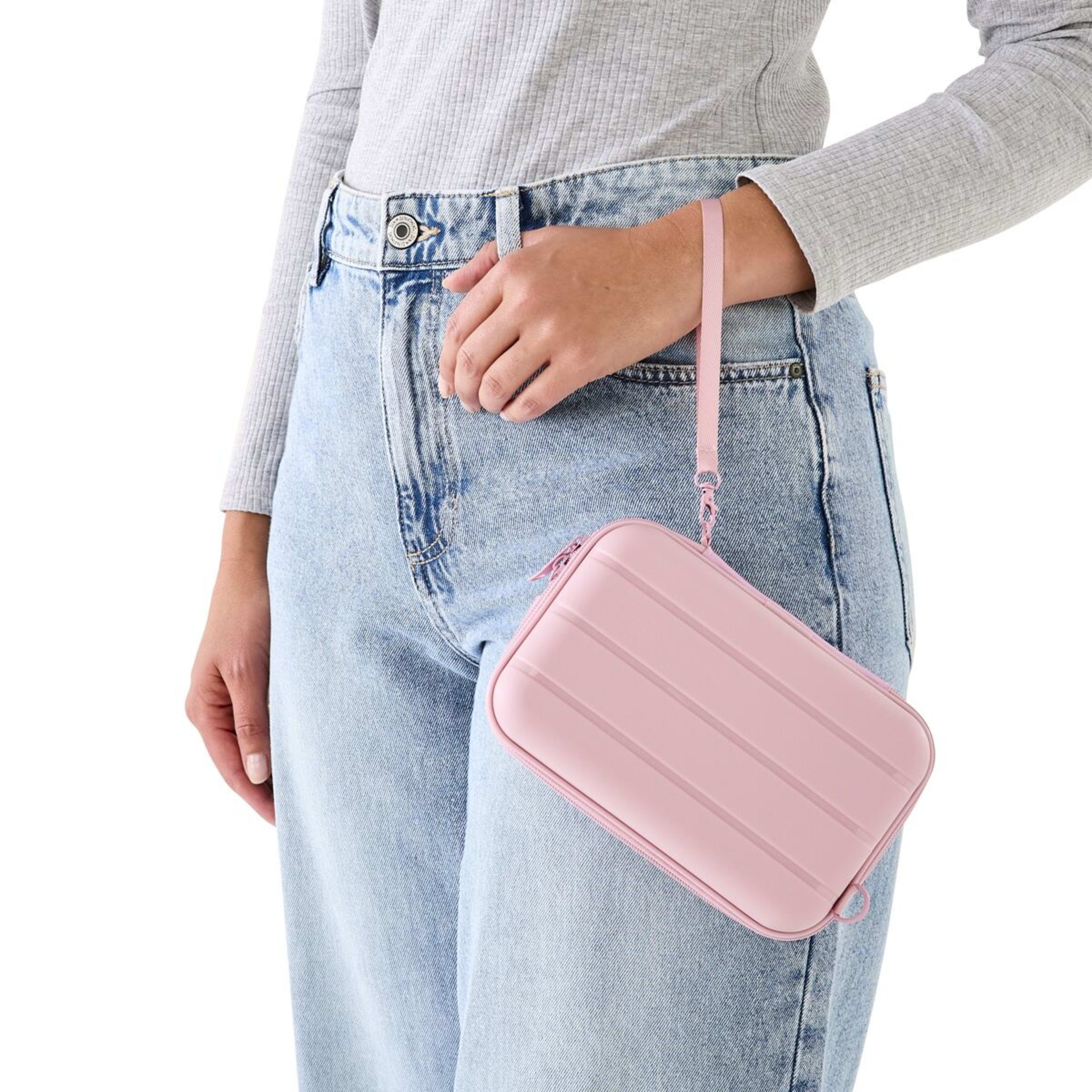 Mini Hard Case Organiser with Strap - Pink - Kmart