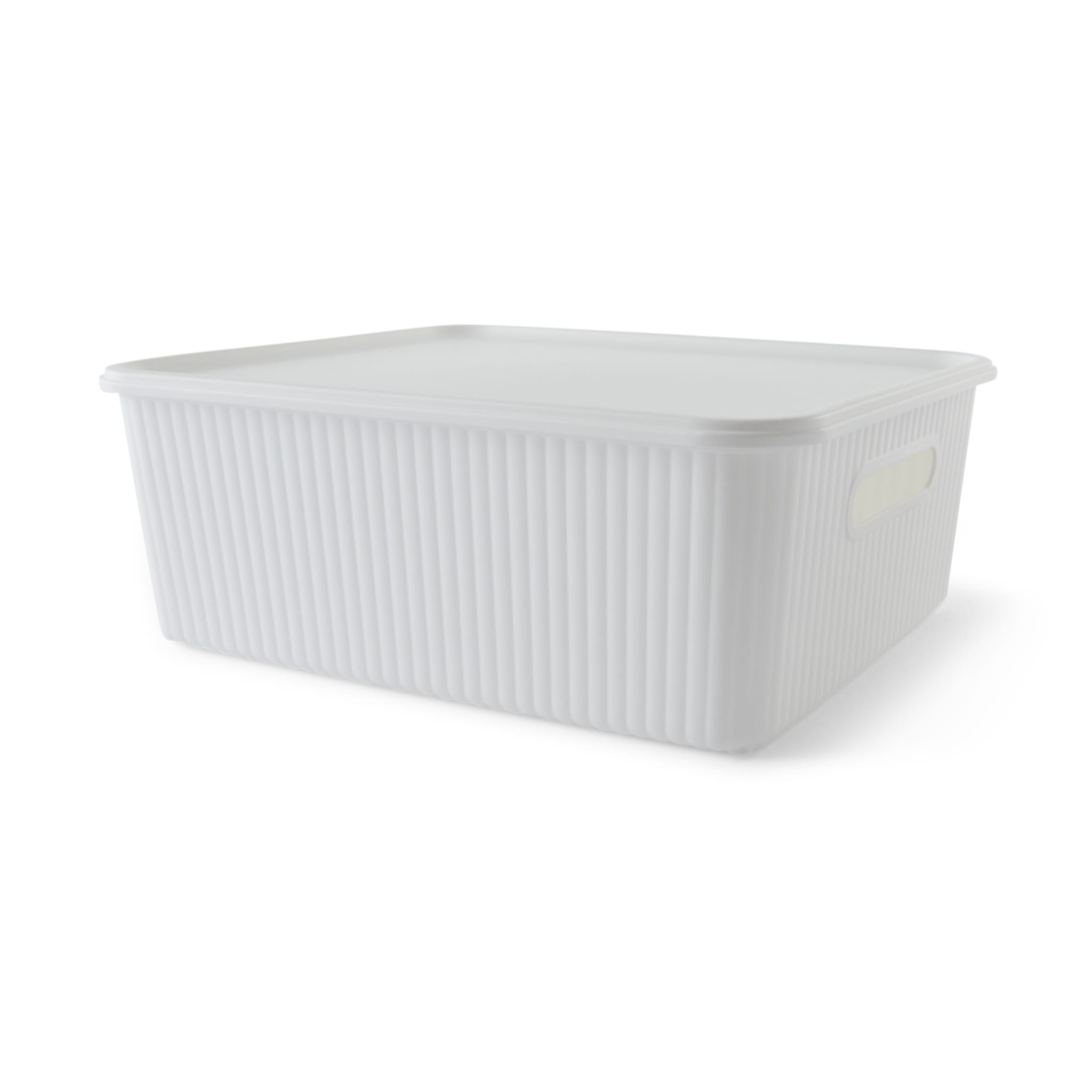 11L Ribbed Container - White - Kmart