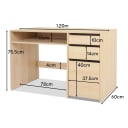 Desk with Storage - Oak - Kmart