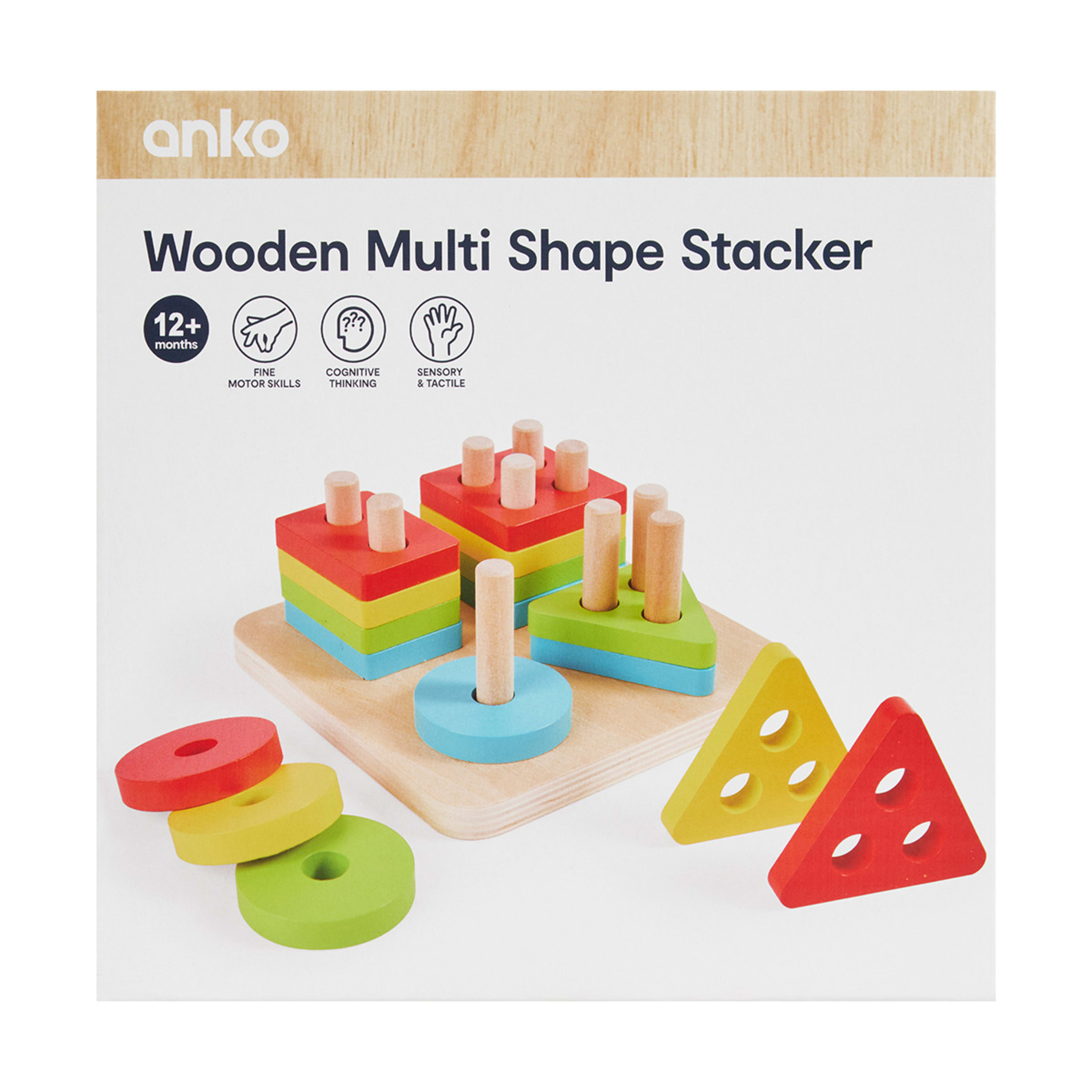 Wooden Multi Shape Stacker - Kmart