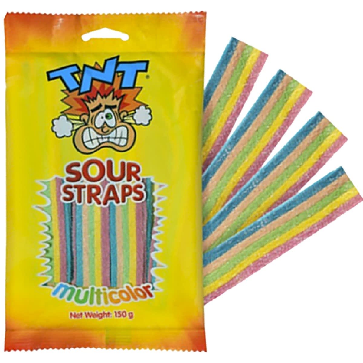 TNT Sour Straps Mutlicolor 150g - Kmart