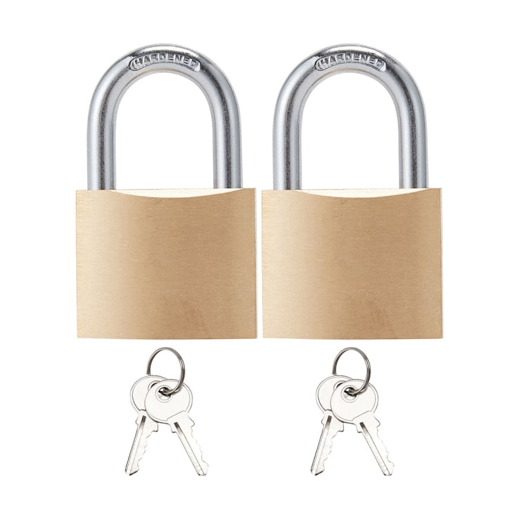 2 Pack 38mm Brass Padlock - Kmart