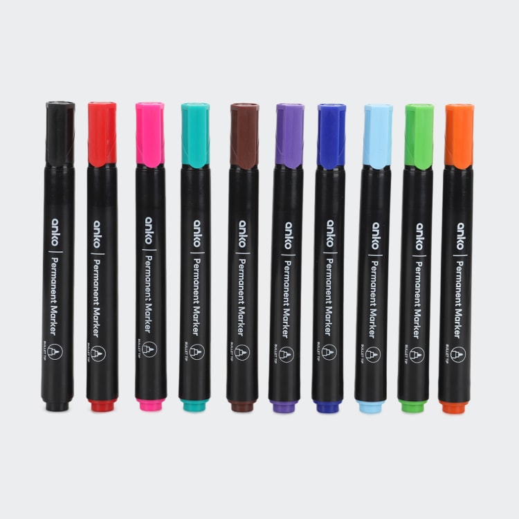 10 Pack Permanent Markers - Kmart