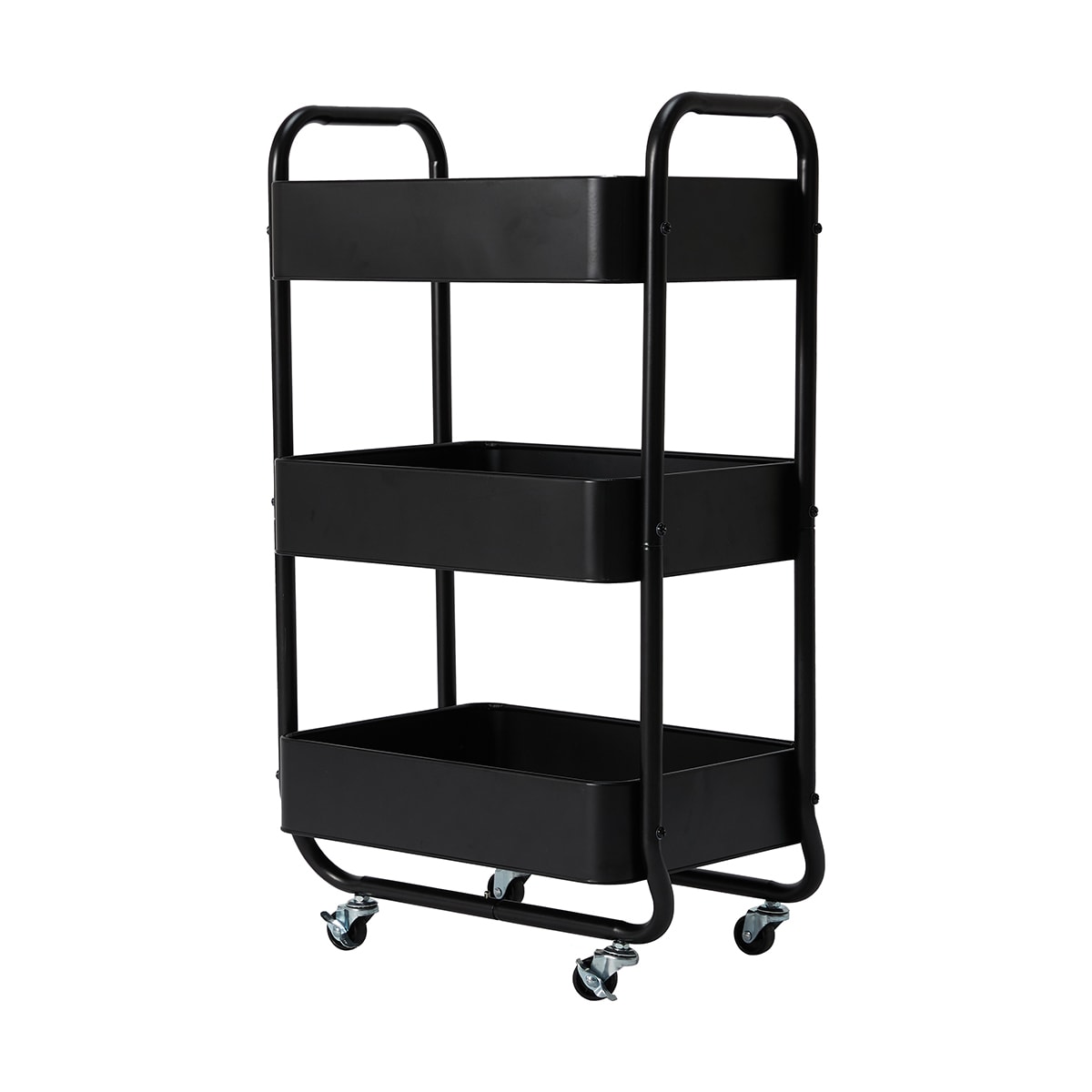 3 Tier Trolley - Black - Kmart