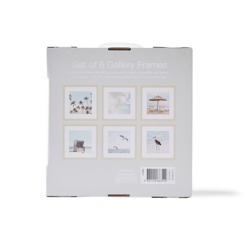 Set of 6 Gallery Frames - Oak Look - Kmart