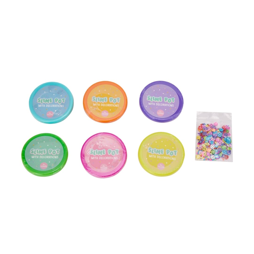 6 Pack Slime Pots with Decorations - Kmart