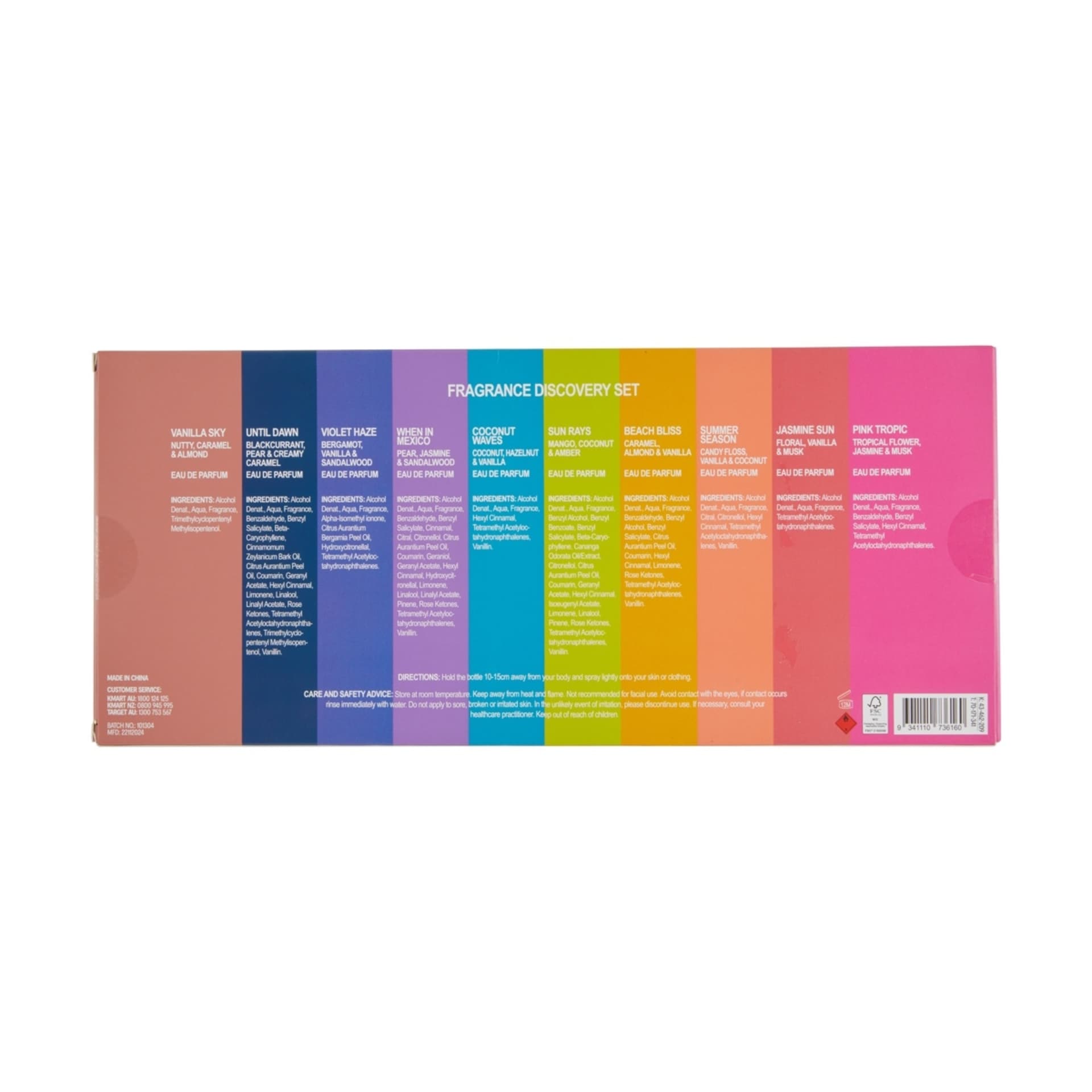 OXX Fragrance 10 Pack Summer Solstice Fragrance Discovery Set - Kmart