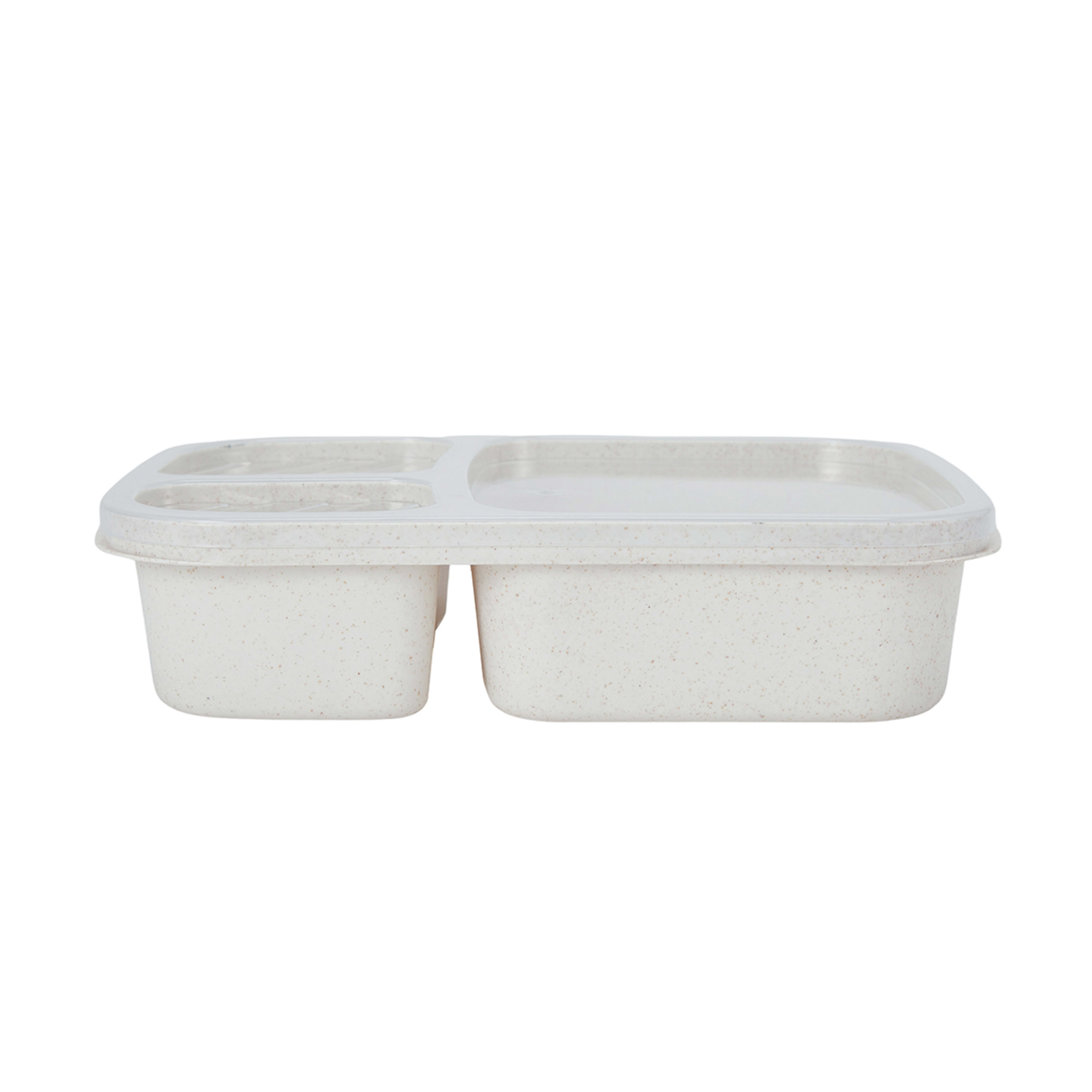 Oatmeal Wheat Straw 3 Section Container Lunch Box - Kmart