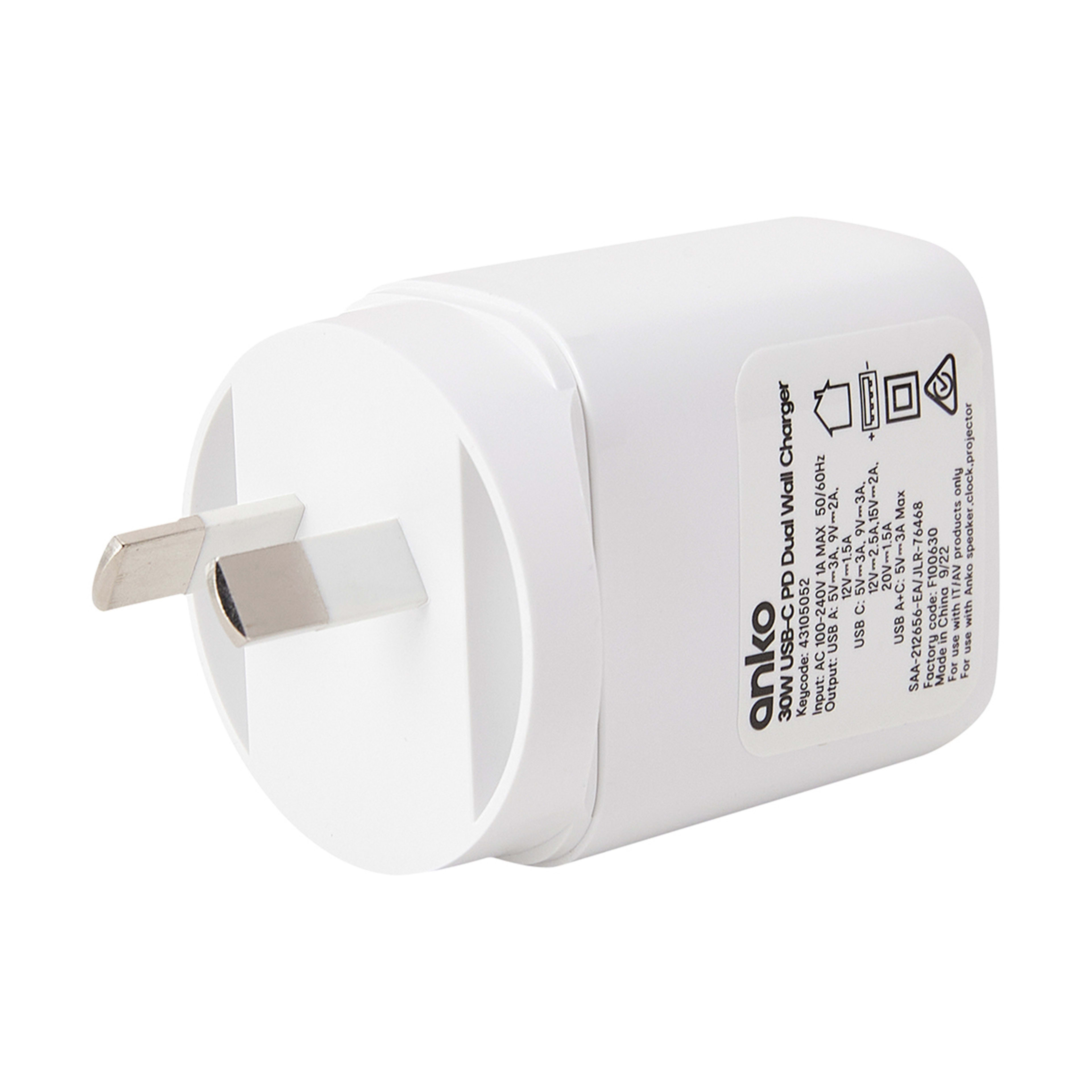 30W Wall Charger USB USB C Kmart 30w-wall-charger-usb-usb-c-kmart