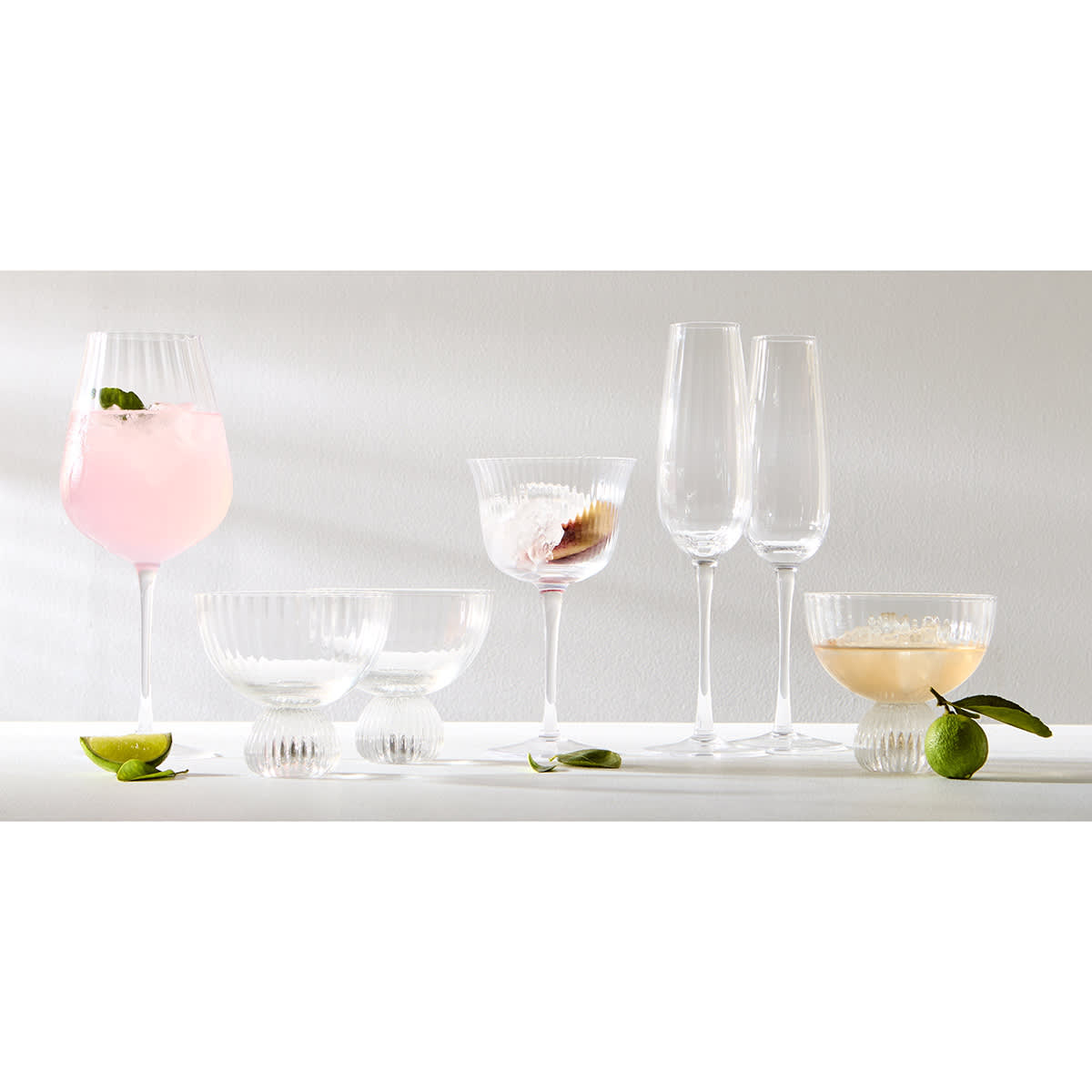 4 Linear Cocktail and Gin Glasses - Kmart