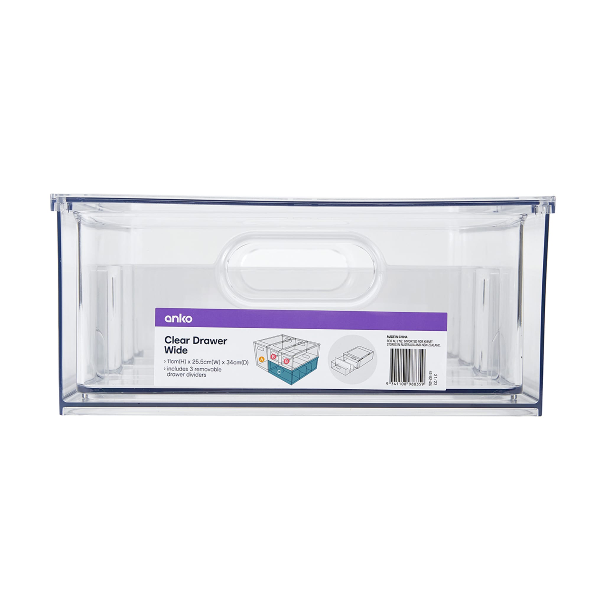 Clear Drawer - Wide - Kmart