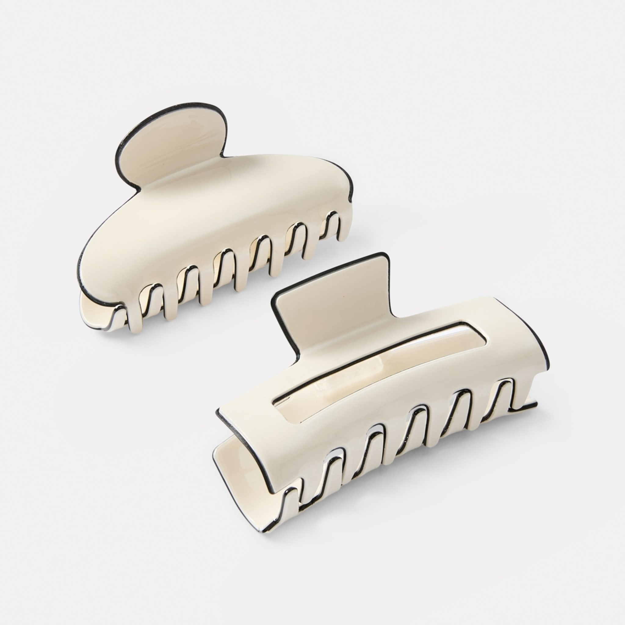 2 Pack Contrast Hair Clips - Beige - Kmart