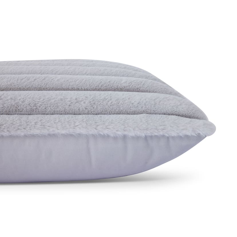 60cm Coco Faux Fur Cushion - Grey - Kmart