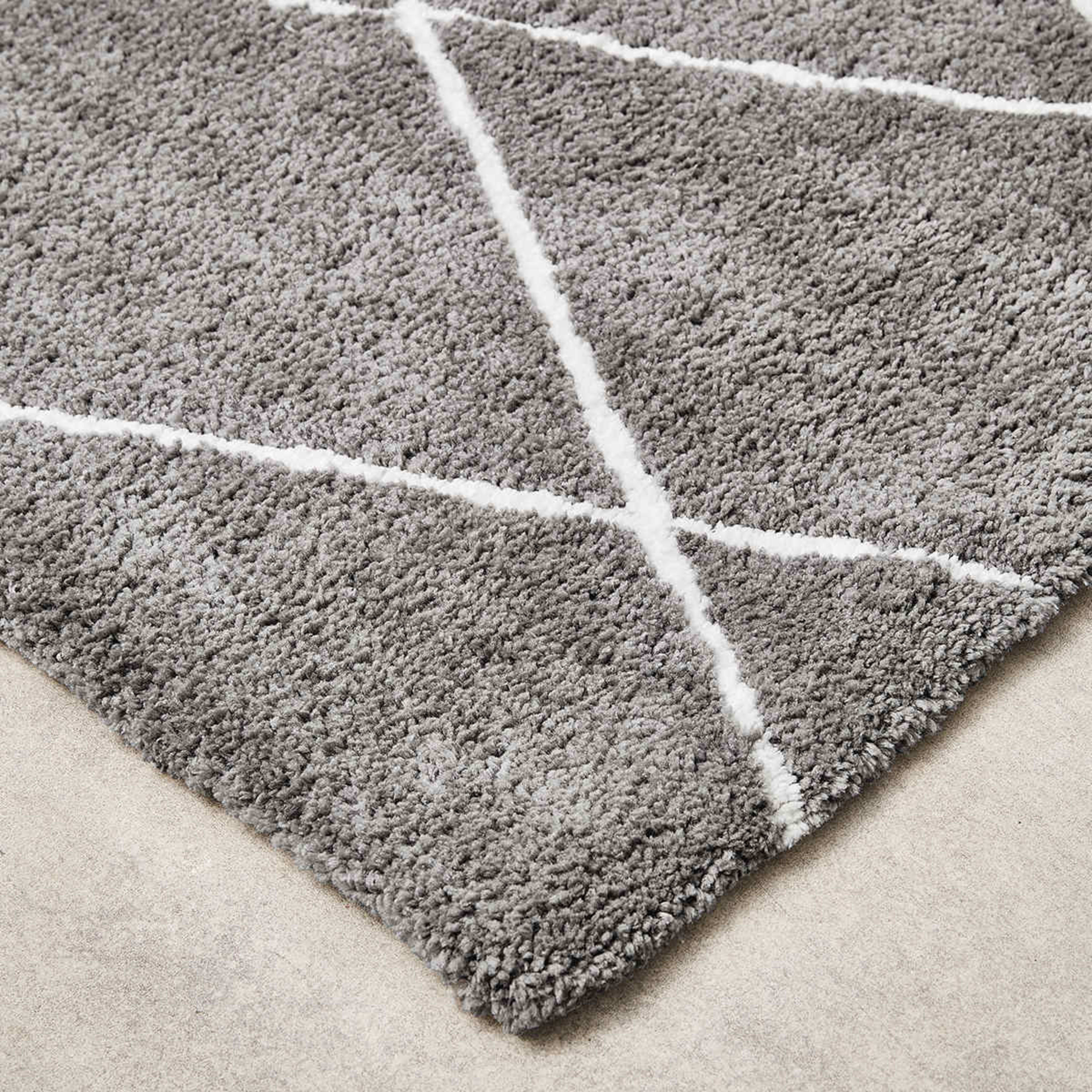 Trellis Rug - Grey, Small - 140cm x 70cm - Kmart