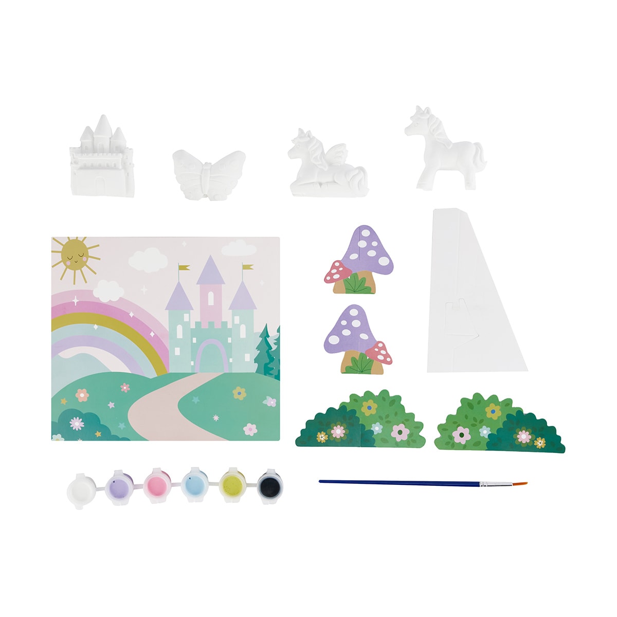 15 Piece Paint and Make Your Own Unicorn Plaster Scene - Kmart