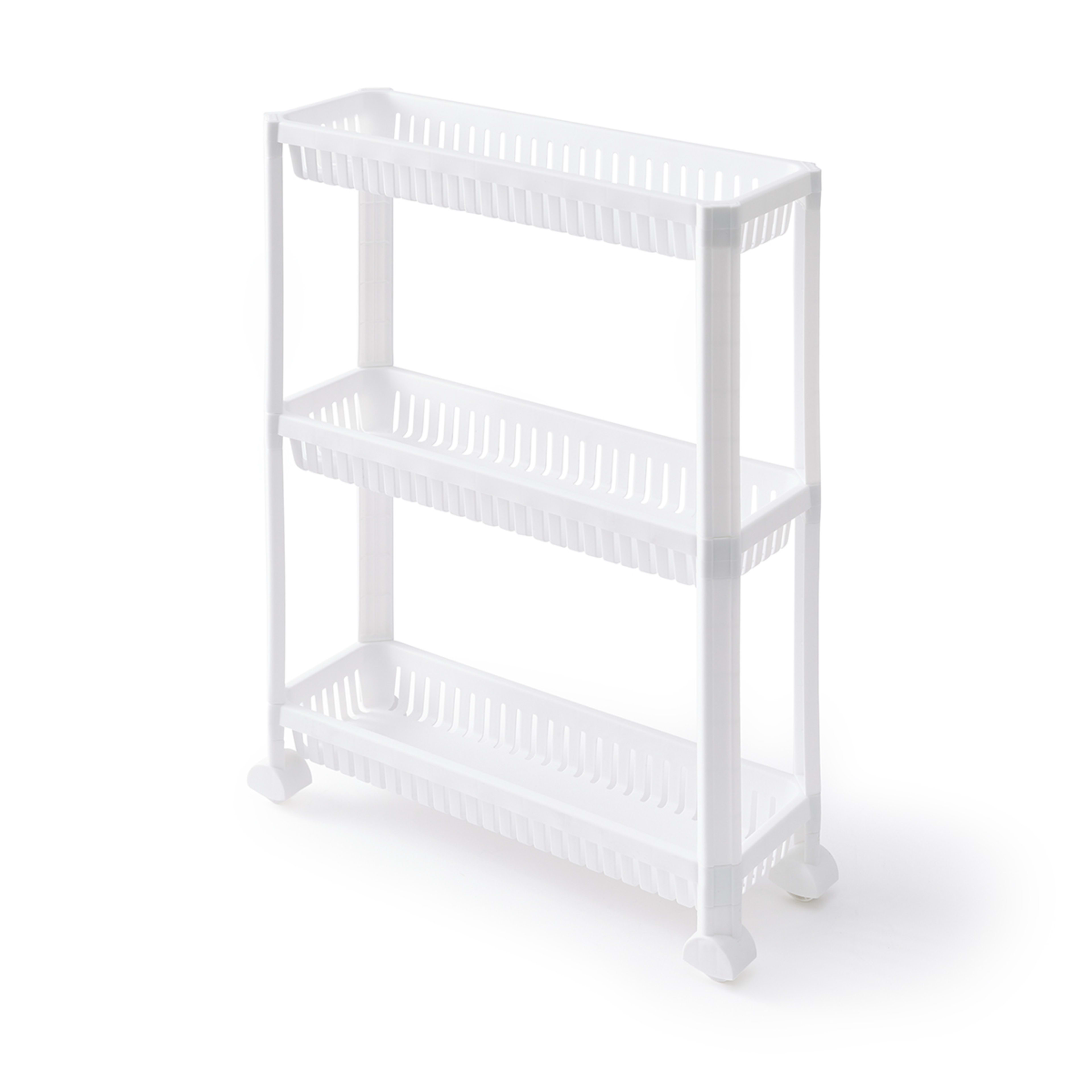 3 Tier Plastic Trolley - White - Kmart
