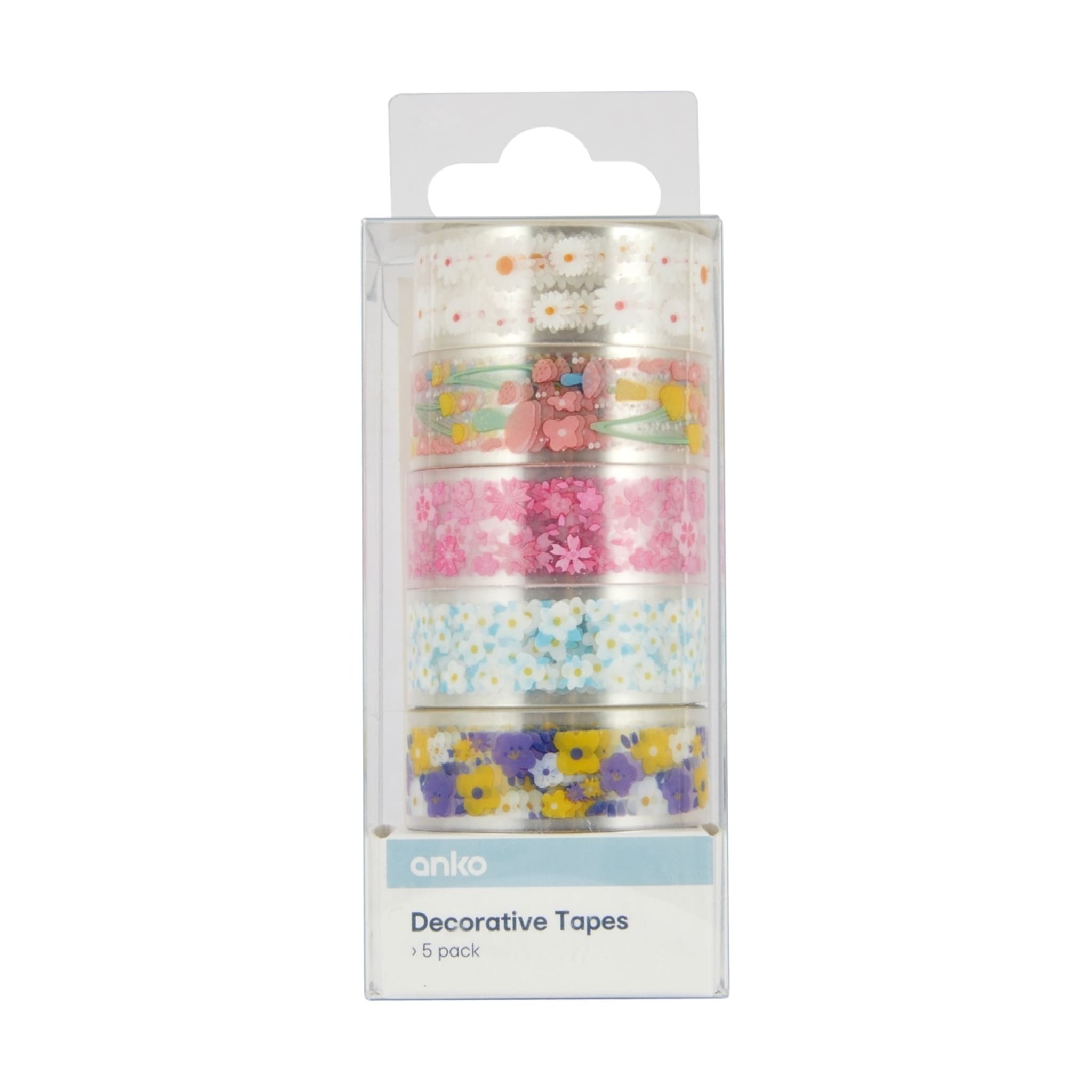 5 Pack Decorative Tapes - Floral - Kmart