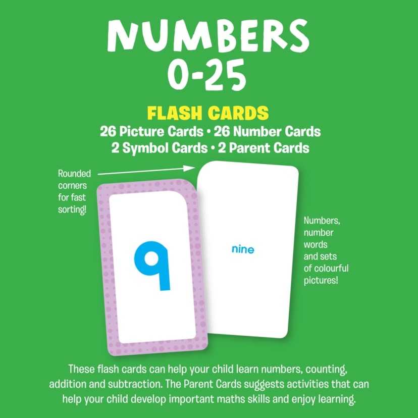 School Zone: Numbers 0-25 Flash Cards - Book - Kmart