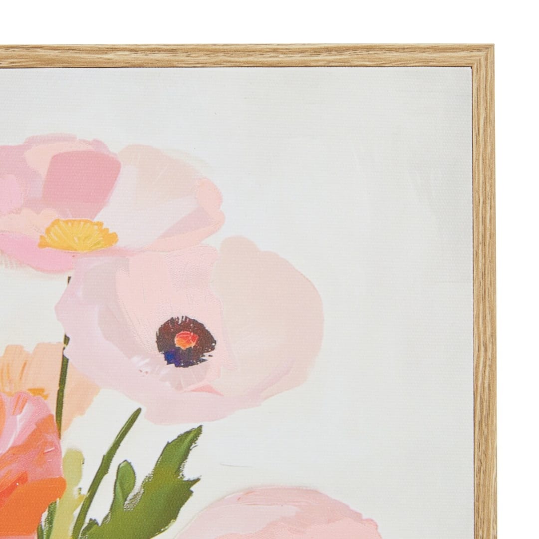 Poppies Vase Framed Canvas - Kmart