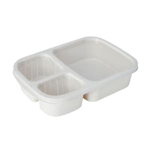 Oatmeal Wheat Straw 3 Section Container Lunch Box - Kmart