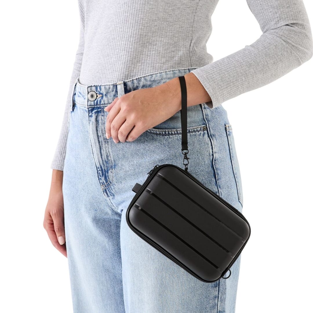 Mini Hard Case Organiser with Strap - Black - Kmart