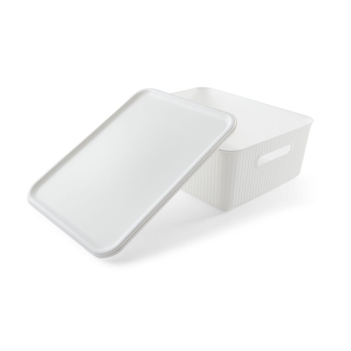11L Ribbed Container - White - Kmart NZ