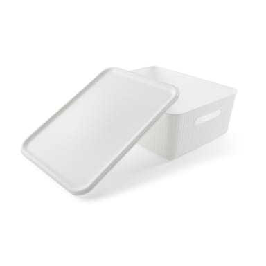 11L Ribbed Container - White - Kmart NZ