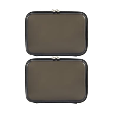 2 Pack Clear Packing Cubes - Black - Kmart