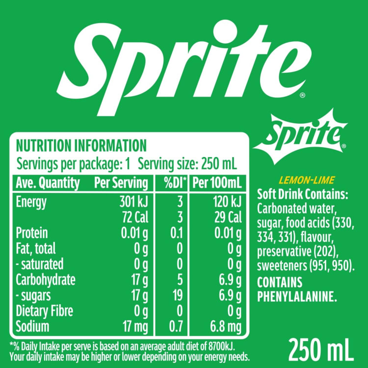 Sprite Can 250ml - Kmart