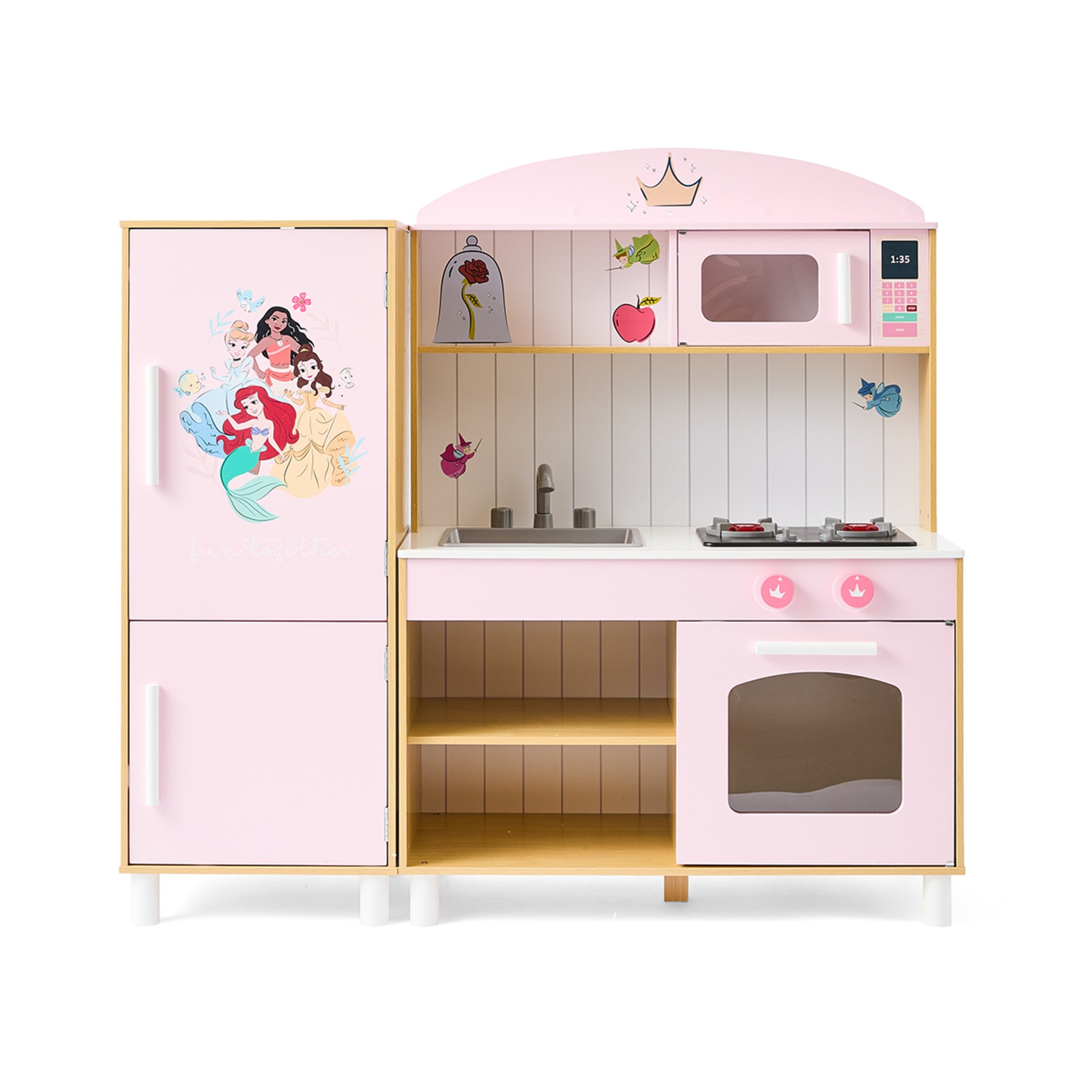Disney Princess Wooden Kitchen with Light and Sound Stove Toy - Kmart