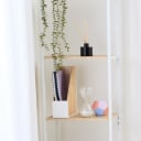 Bamboo and Plastic Magazine Holder - White - Kmart