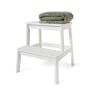 Panelled Step Stool - White - Kmart