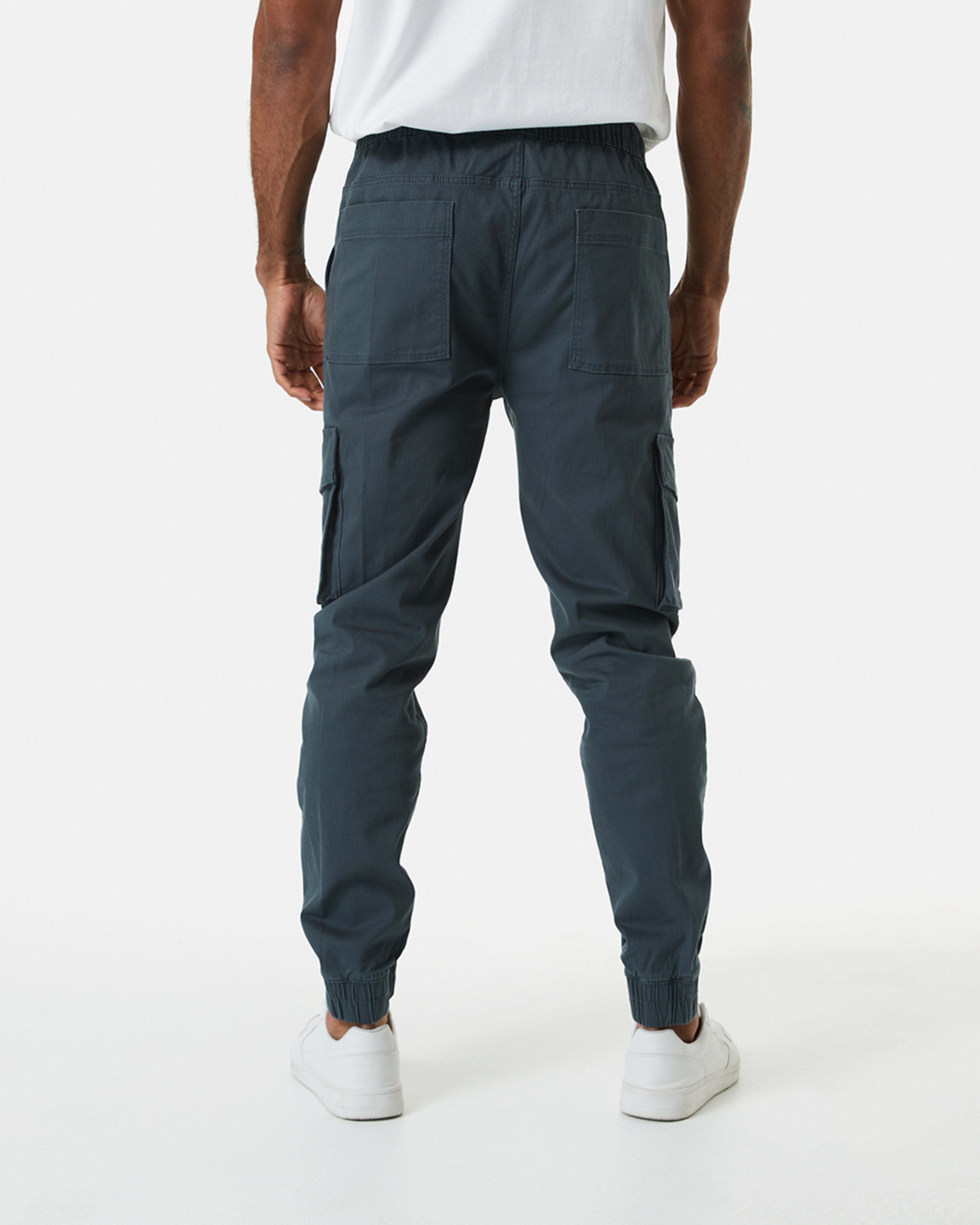 Elastic Waist and Cuffed Cargo Pants - Kmart