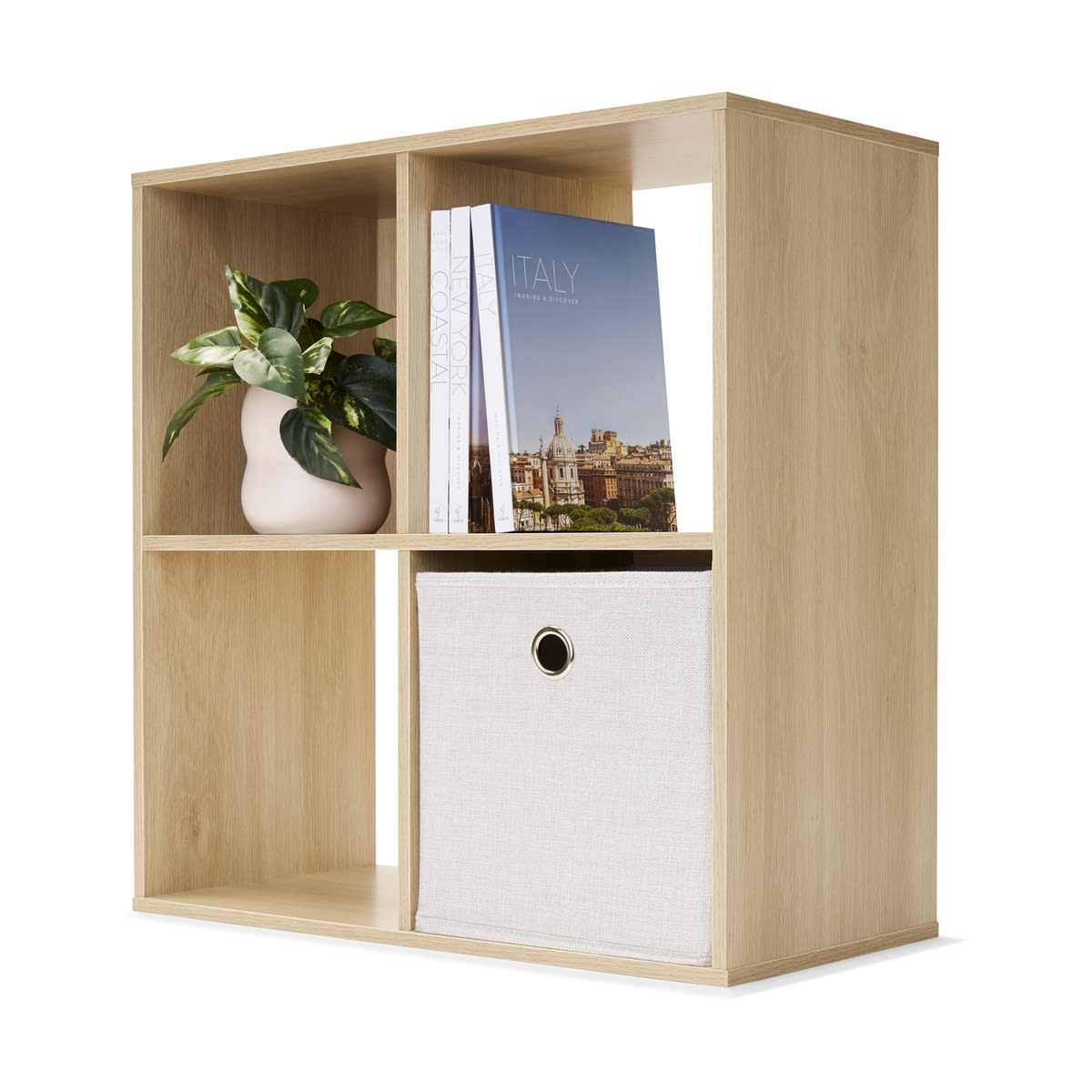 4 Cube Display Storage Unit - Oak - Kmart