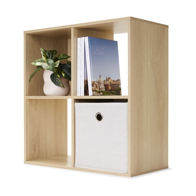 4 Cube Display Storage Unit - Oak - Kmart NZ