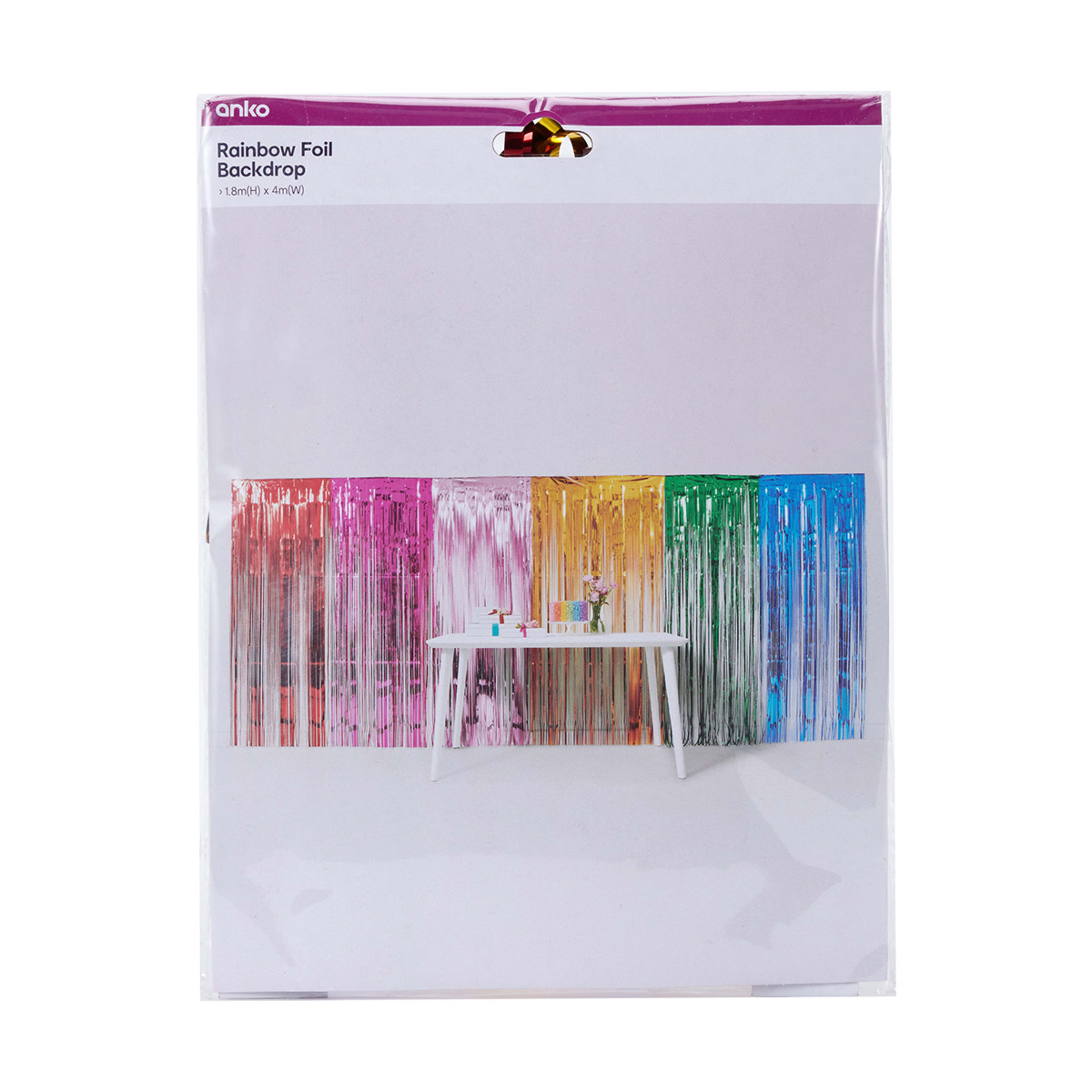 Rainbow Foil Backdrop - Kmart