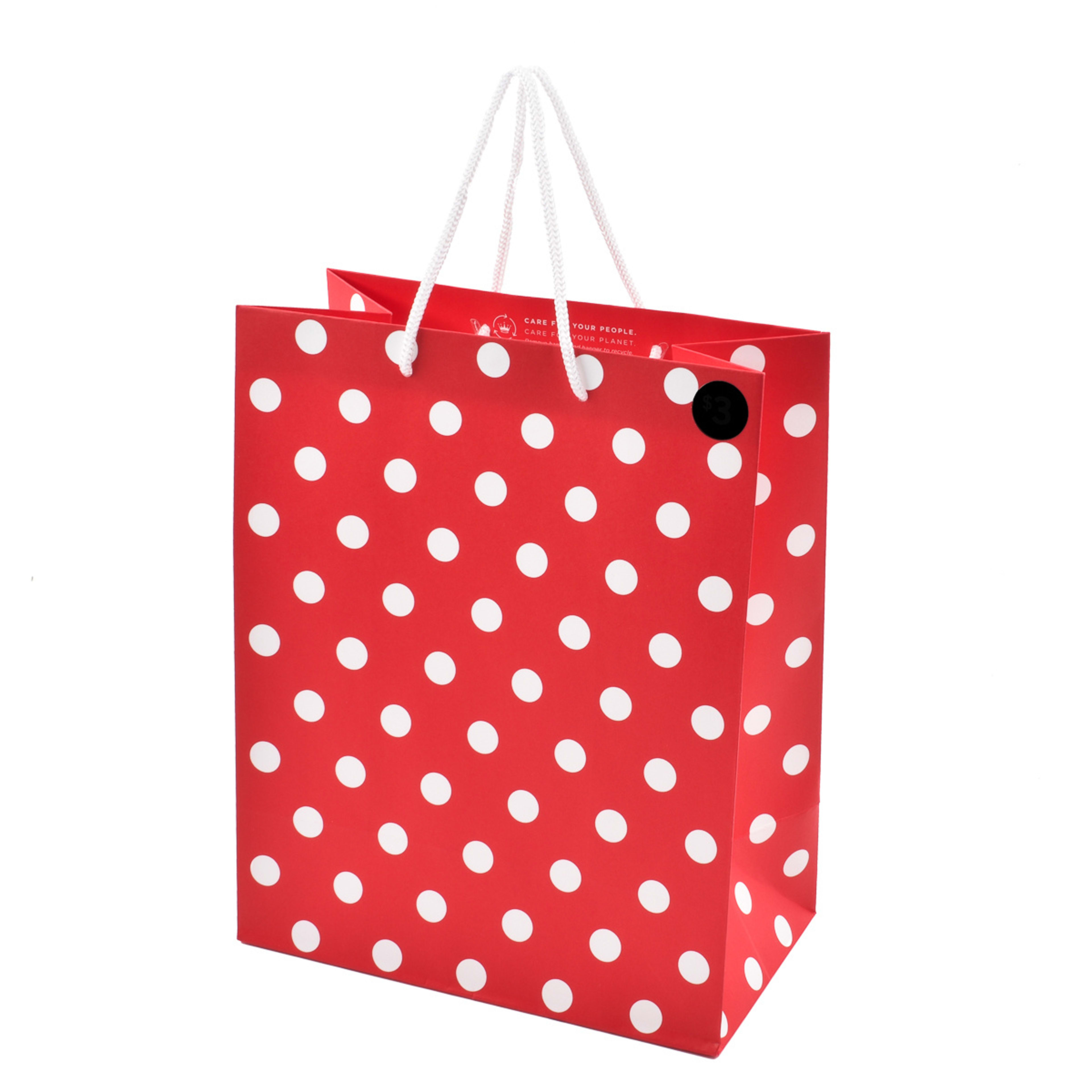 Hallmark Medium Red Polka Dots Gift Bag - Kmart