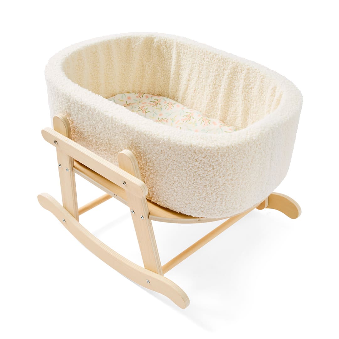 3 Piece Wooden Boucle Bassinet - Kmart