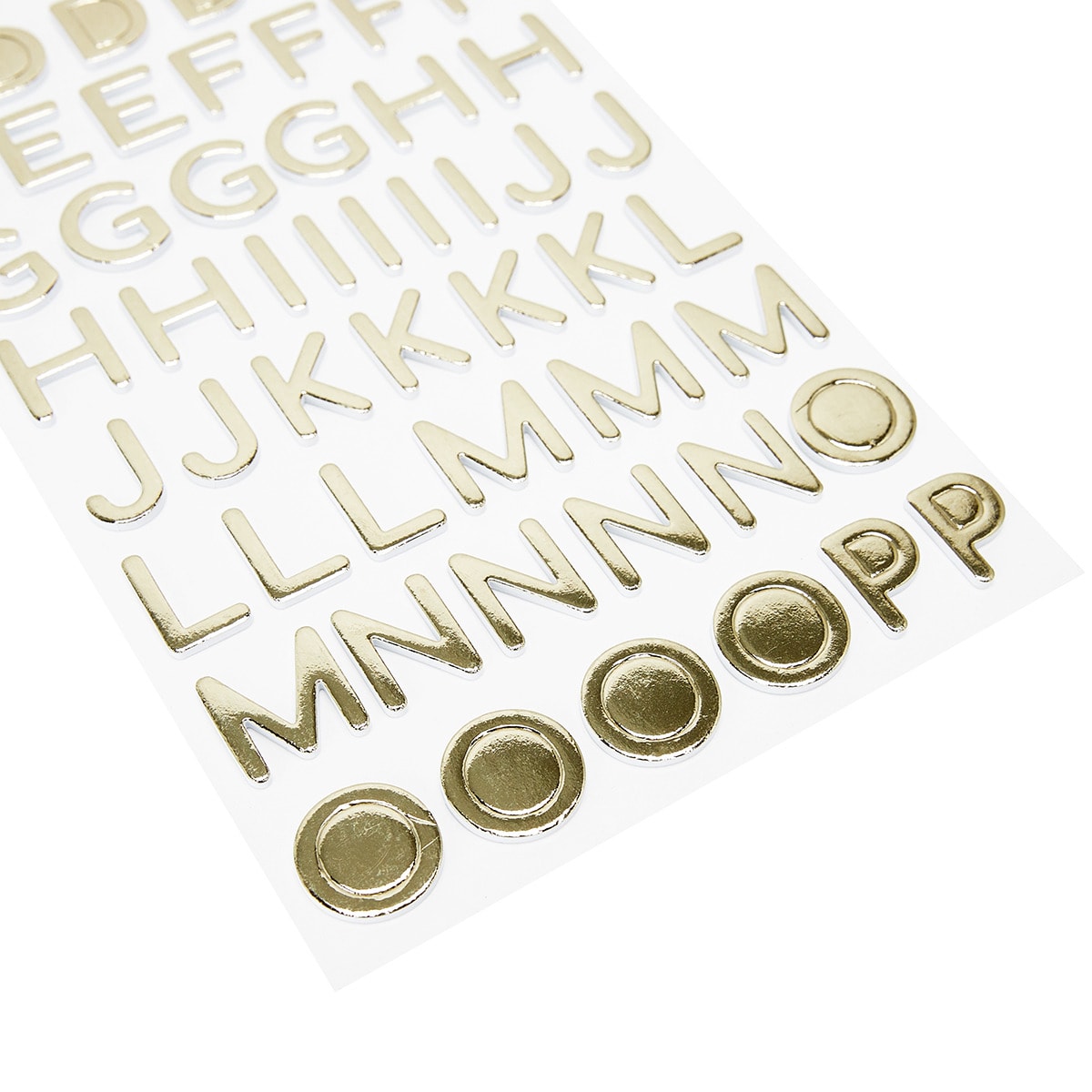 Foil Alphabet Stickers - Gold Look - Kmart