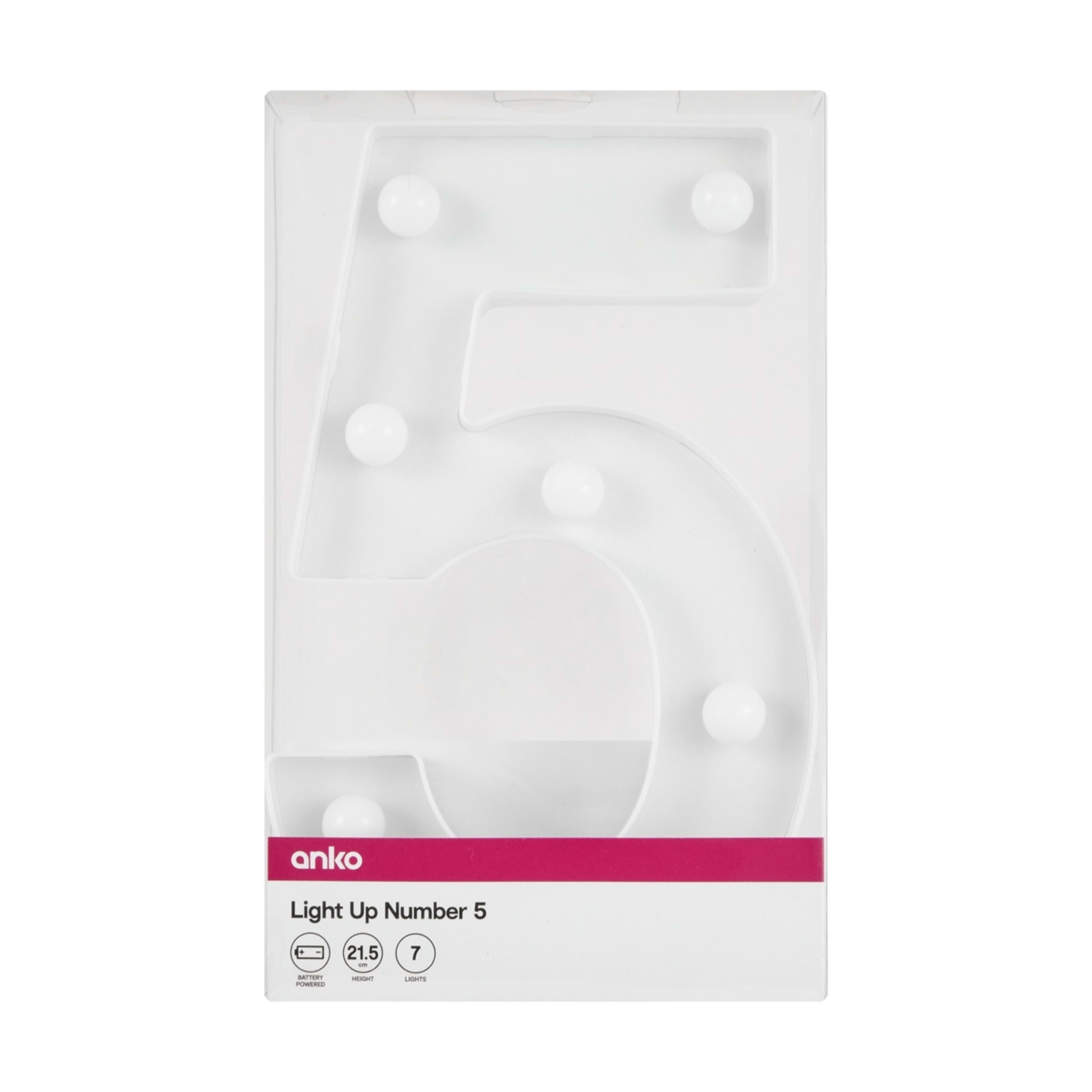 Light Up Number - 5 - Kmart