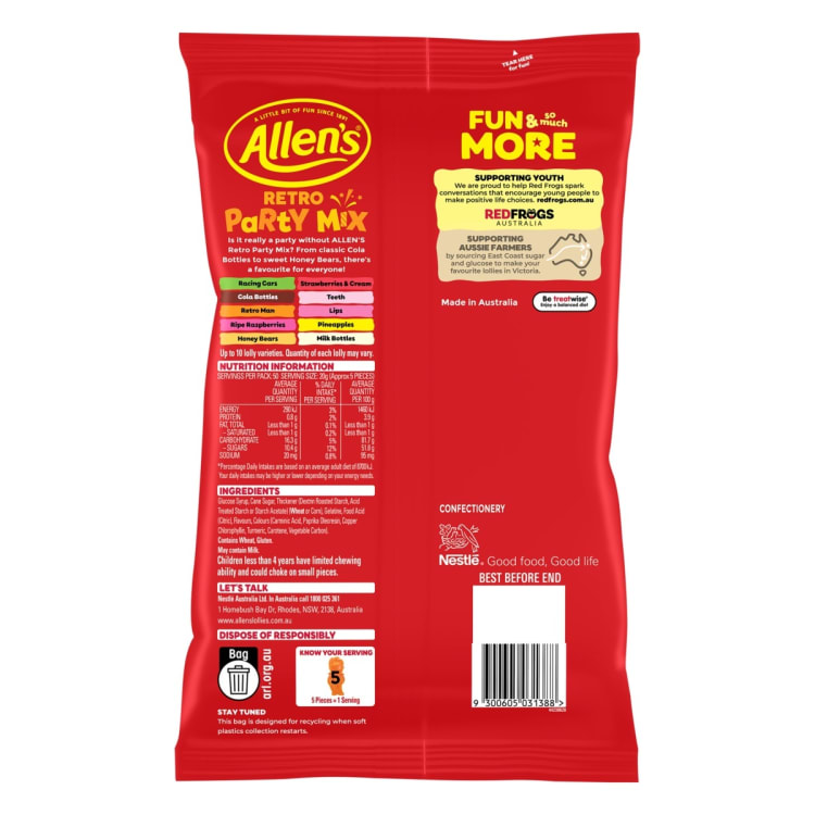 Allen's Retro Party Mix Lollies 1kg - Kmart