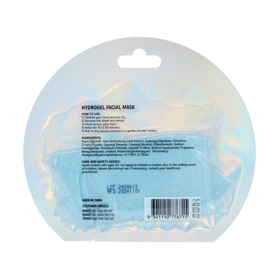 OXX Skincare Hydrating Hydrogel Facial Mask 10ml - Aloe Extract - Kmart