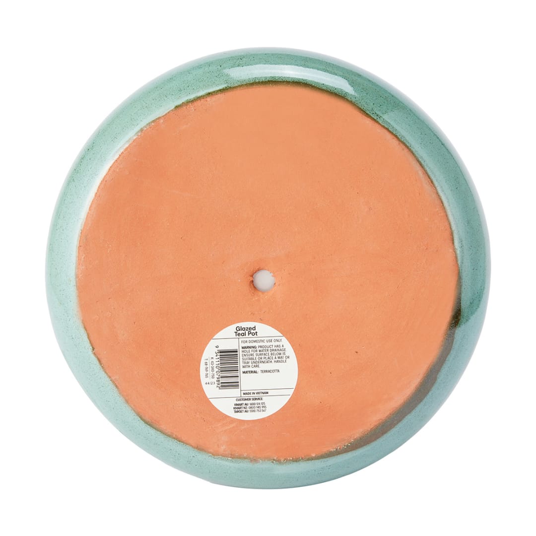 Glazed Teal Pot - Kmart