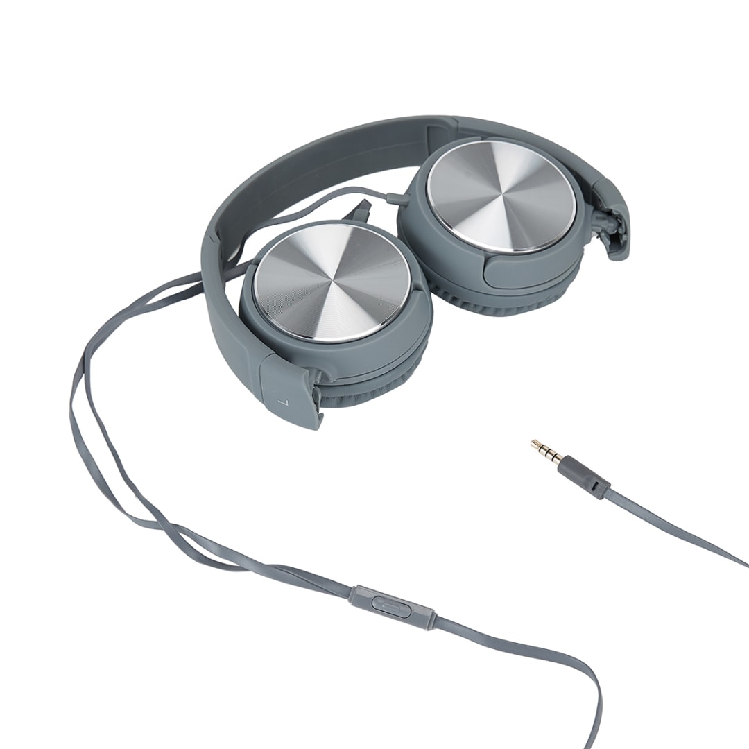 On-Ear Wired Headphones - Silver Look - Kmart