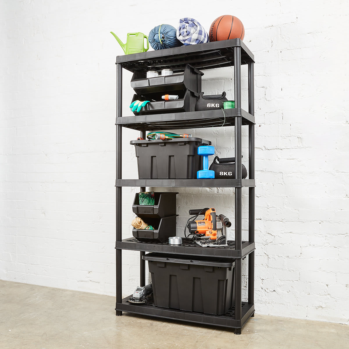 Heavy Duty 5 Tier Shelves - Black - Kmart NZ